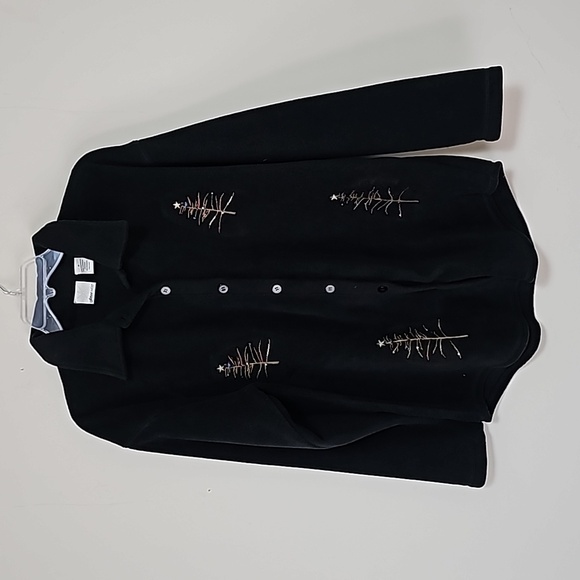 Glitterwear | Jackets & Coats | Glitterwear Black Velour Christmas Tree ...